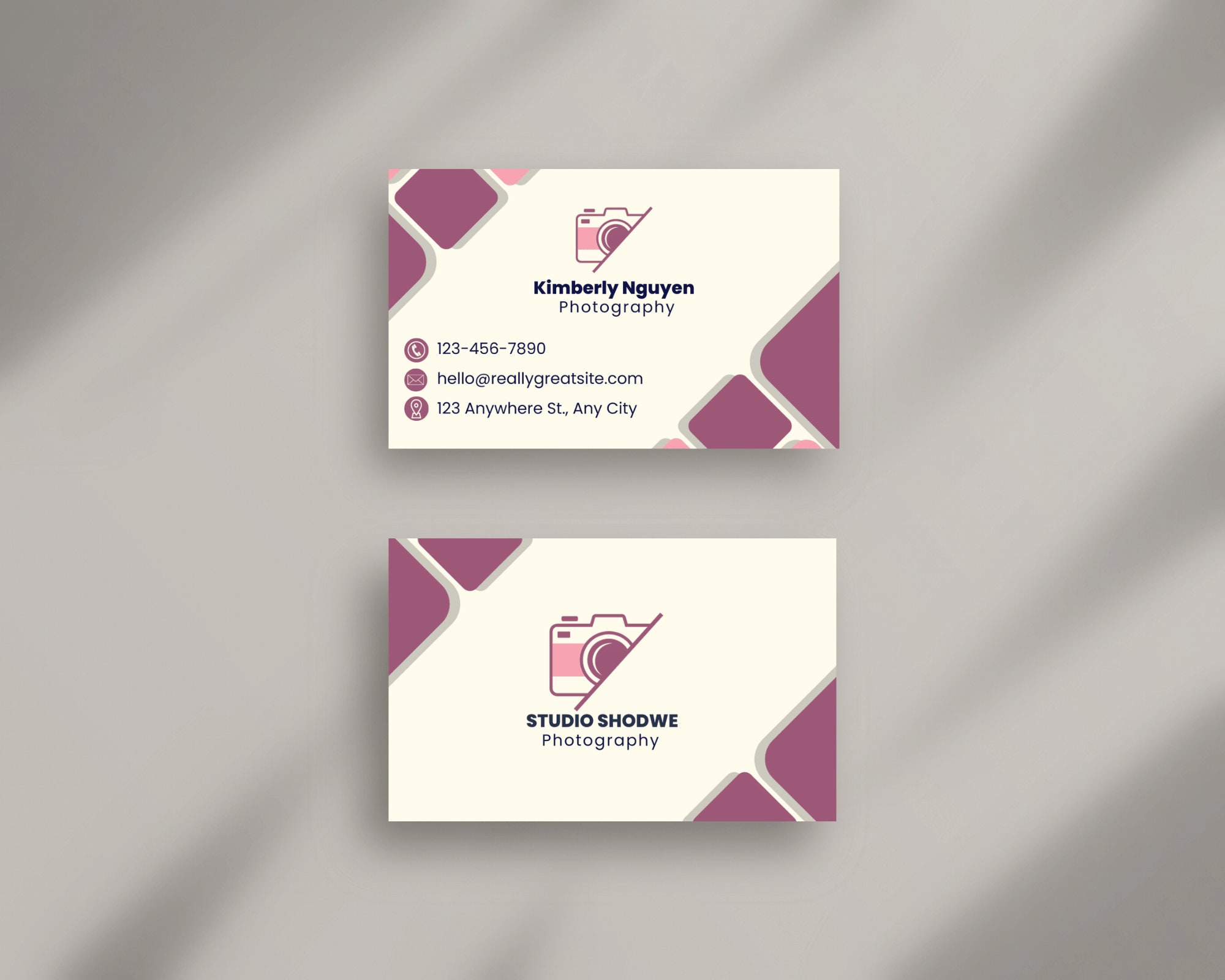 Editable Camera Business Card | Videography Business Card | Marketing ...