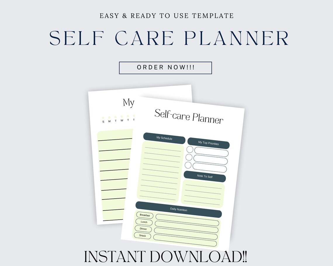 Self-care Planner Affirmation Template Self Care Resources Emotional ...