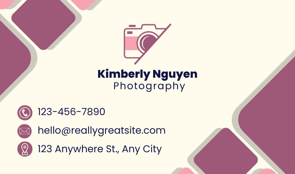 Editable Camera Business Card | Videography Business Card | Marketing ...
