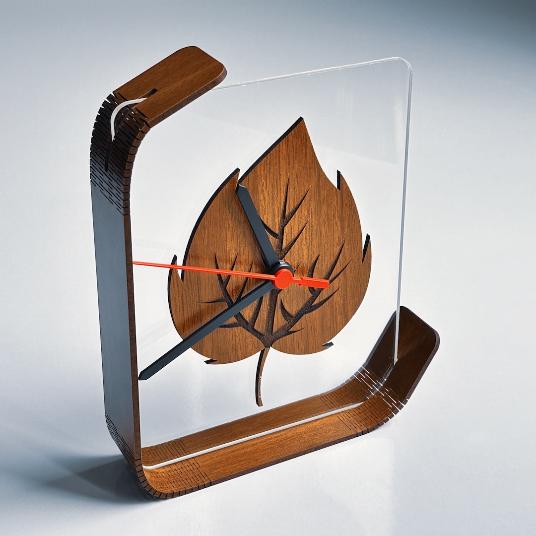 Wooden Desk Clock, Design, Table Clock, Minimalist Office Decor, Gift ...