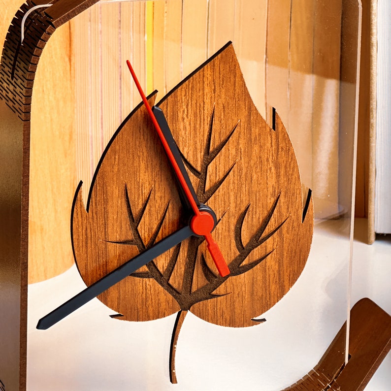 Wooden Desk Clock, Design, Table Clock, Minimalist Office Decor, Gift ...