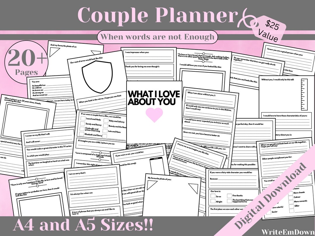 Couple Planner | Couple Journal | Relationship Planner Relationship ...