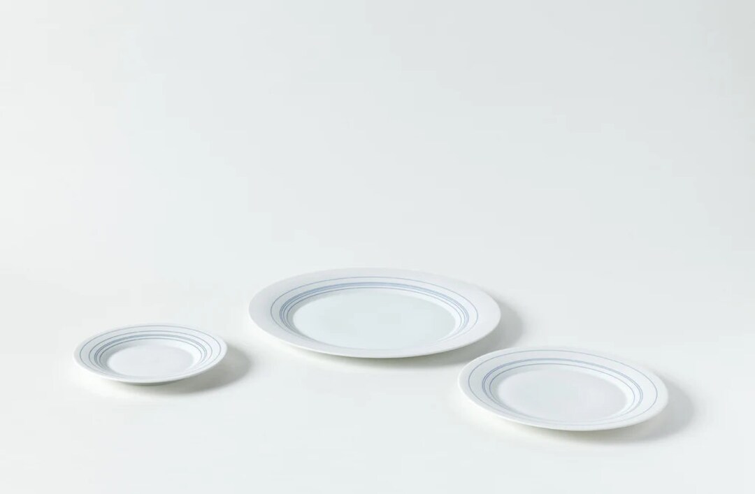 Blue Stripe Plates - Etsy