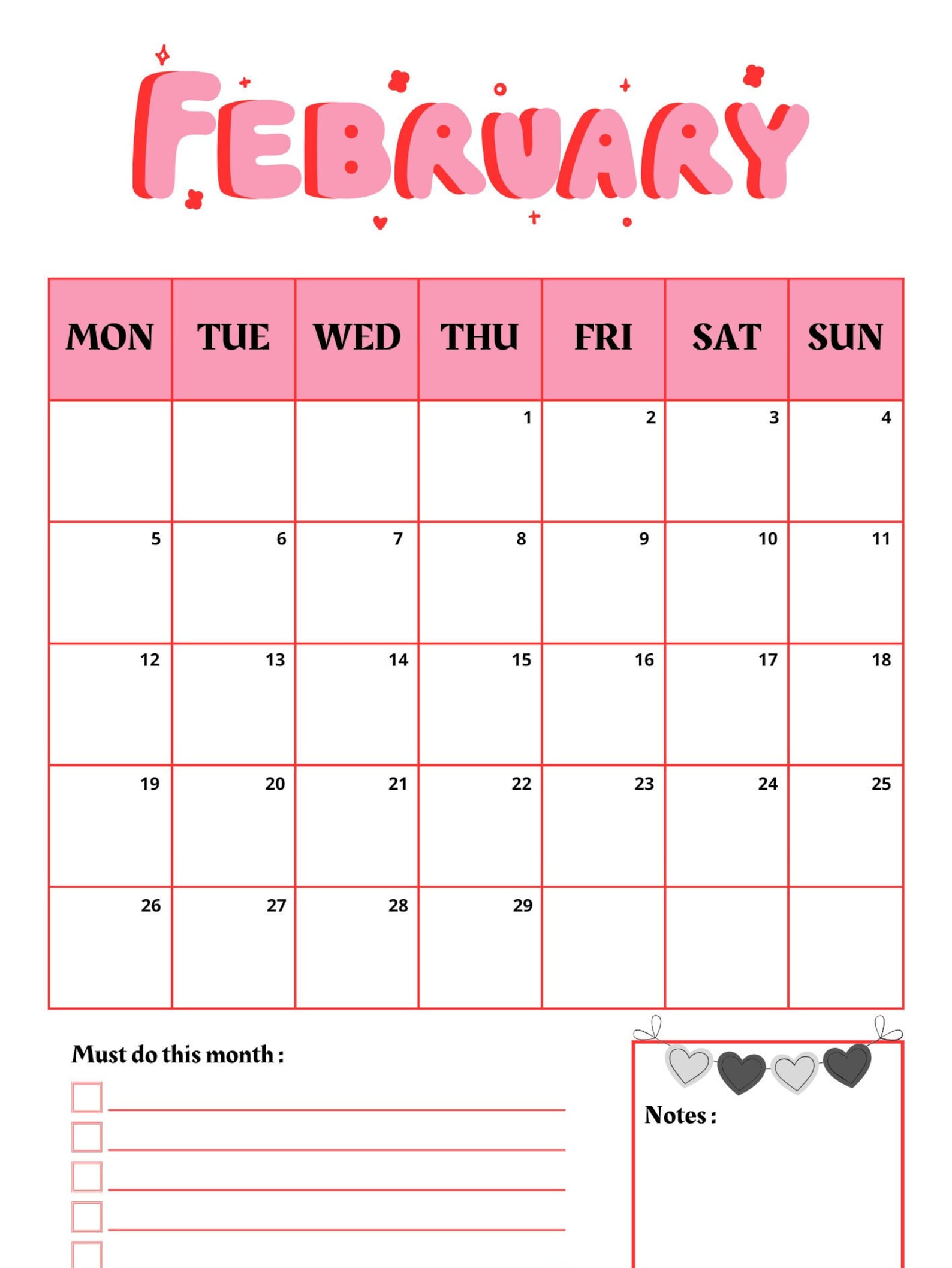 Calendar 2024 First Trimester January, February, March / Calendars for ...