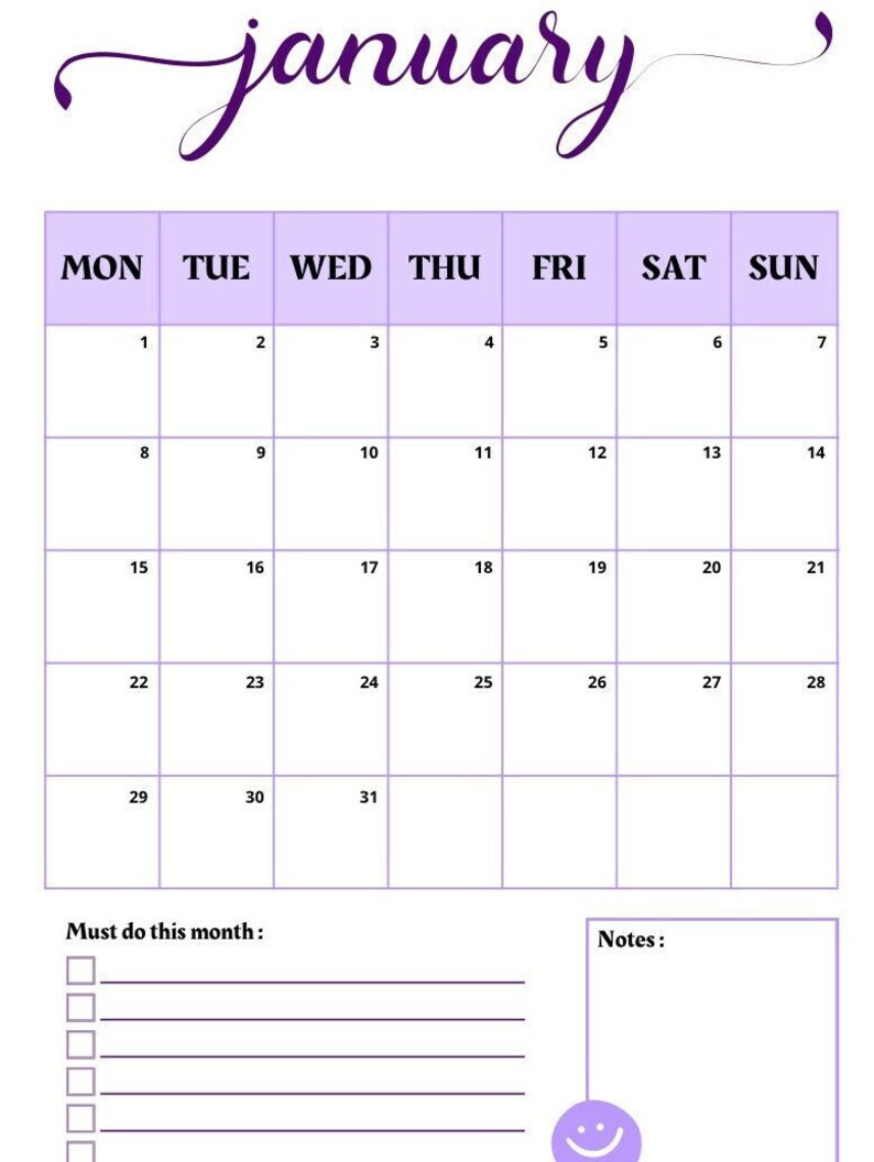 Calendar 2024 First Trimester January, February, March / Calendars for ...