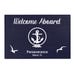 Custom Welcome Aboard Rug for Boat Yacht Beach House Stateroom ...