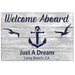 Custom Welcome Aboard Rug for Boat Yacht Beach House Stateroom ...