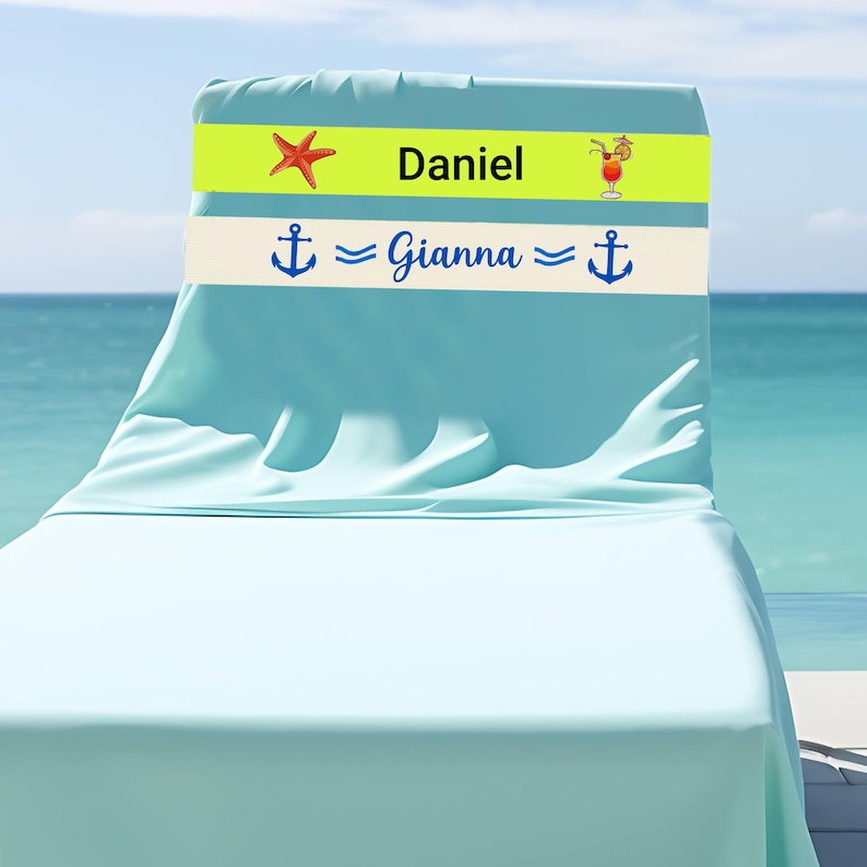 Custom Beach Chair Band, Personalized Towel Band, Cruise Ship ...