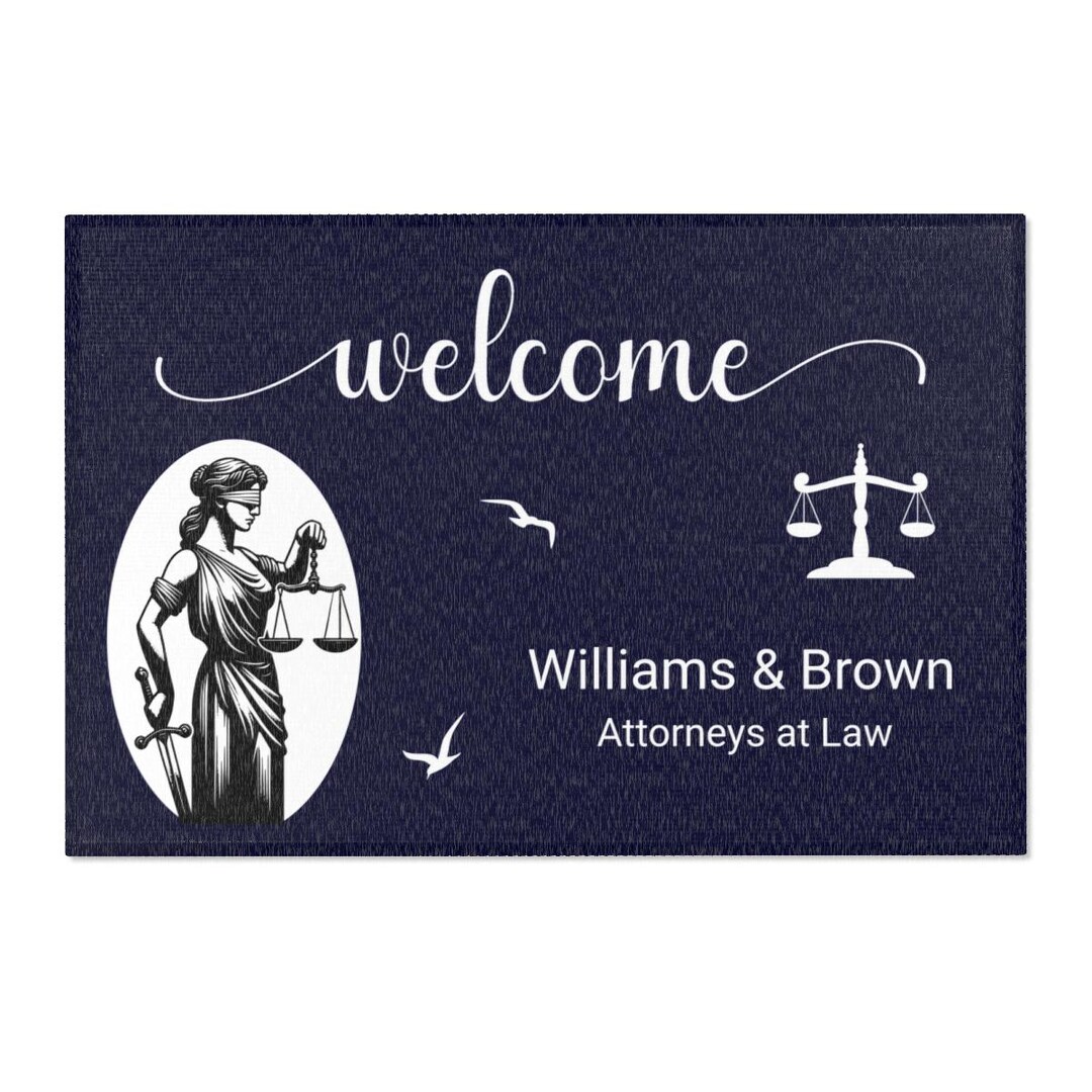 Custom Law Office Floor Mat, Personalized Lawyer Gift, Law School ...