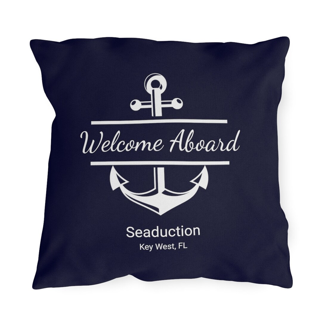 Custom Boat Pillow, Personalized Yacht Nautical Accessories, Captain ...