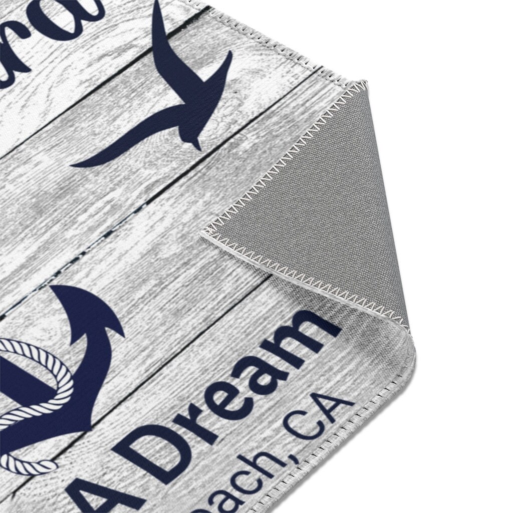 Custom Welcome Aboard Rug for Boat Yacht Beach House Stateroom ...