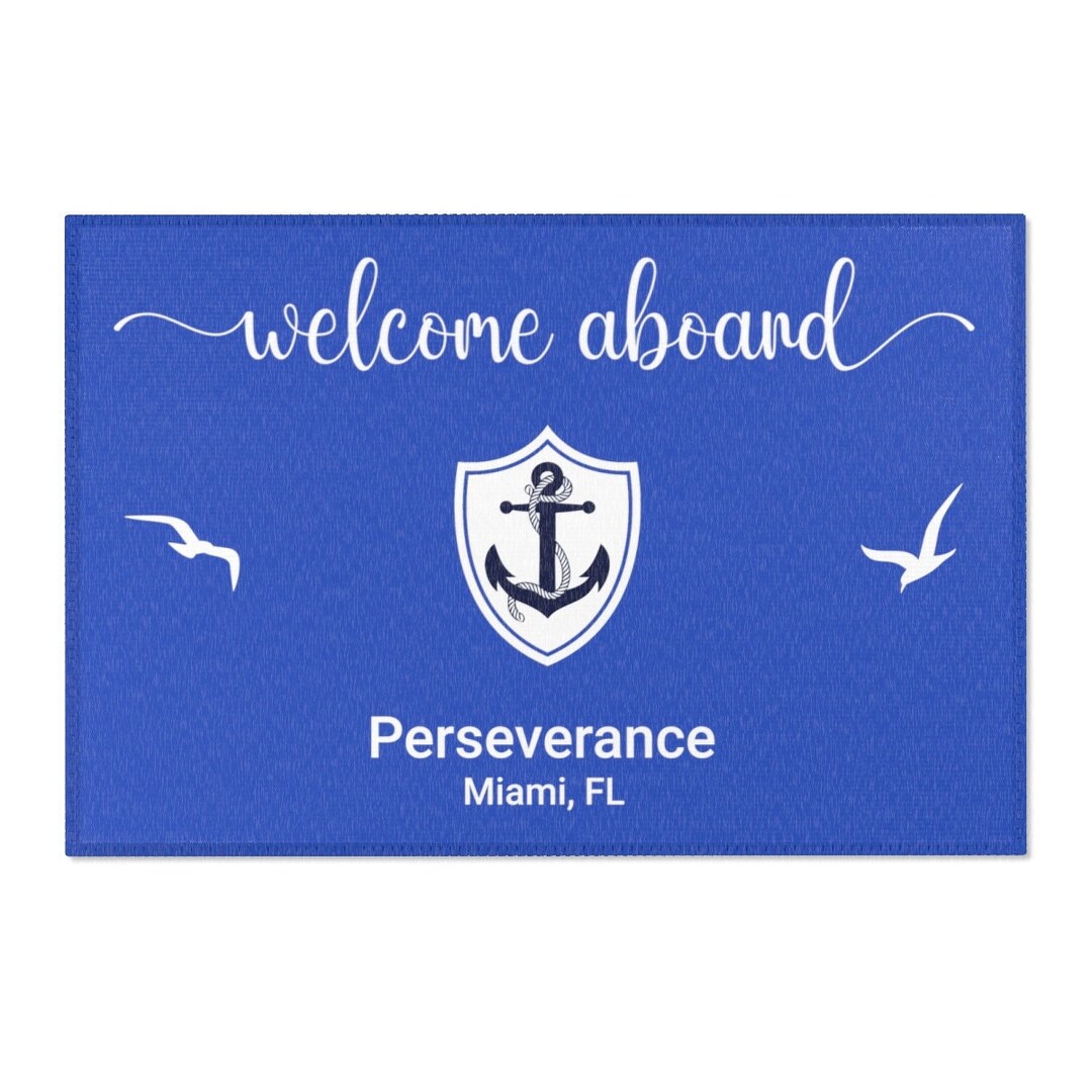 Welcome Aboard Mat, Personalized Boat Gift, Yacht, Lake Cabin, Custom ...