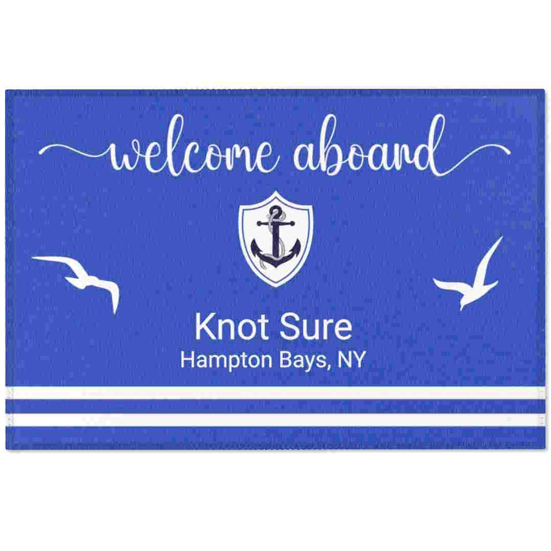 Welcome Aboard Mat for Boat, Custom Boat Gift, Personalized Gift for ...
