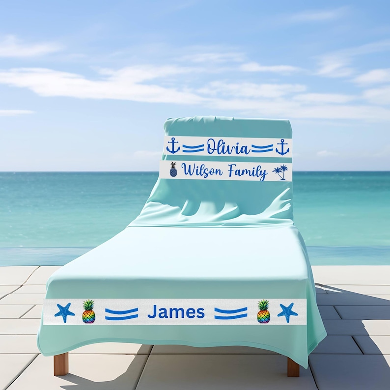 Custom Beach Chair Band, Personalized Towel Band, Cruise Ship ...