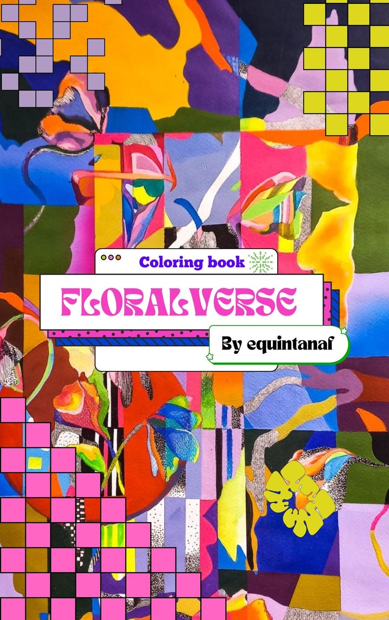 FLORALVERSE Coloring Book, Art Therapy, Metaverse, Flowers, Flowers ...