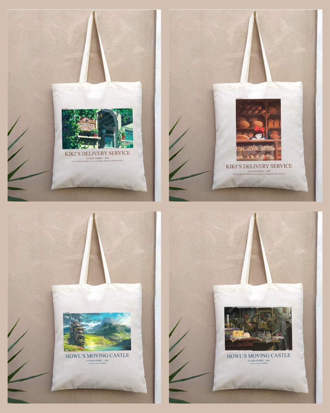Studio Ghibli Movies Art Tote Bag Various Models - Etsy