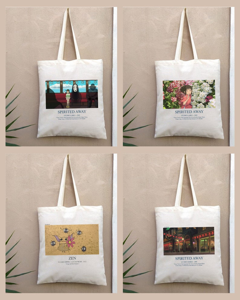 Studio Ghibli Movies Art Tote Bag Various Models - Etsy