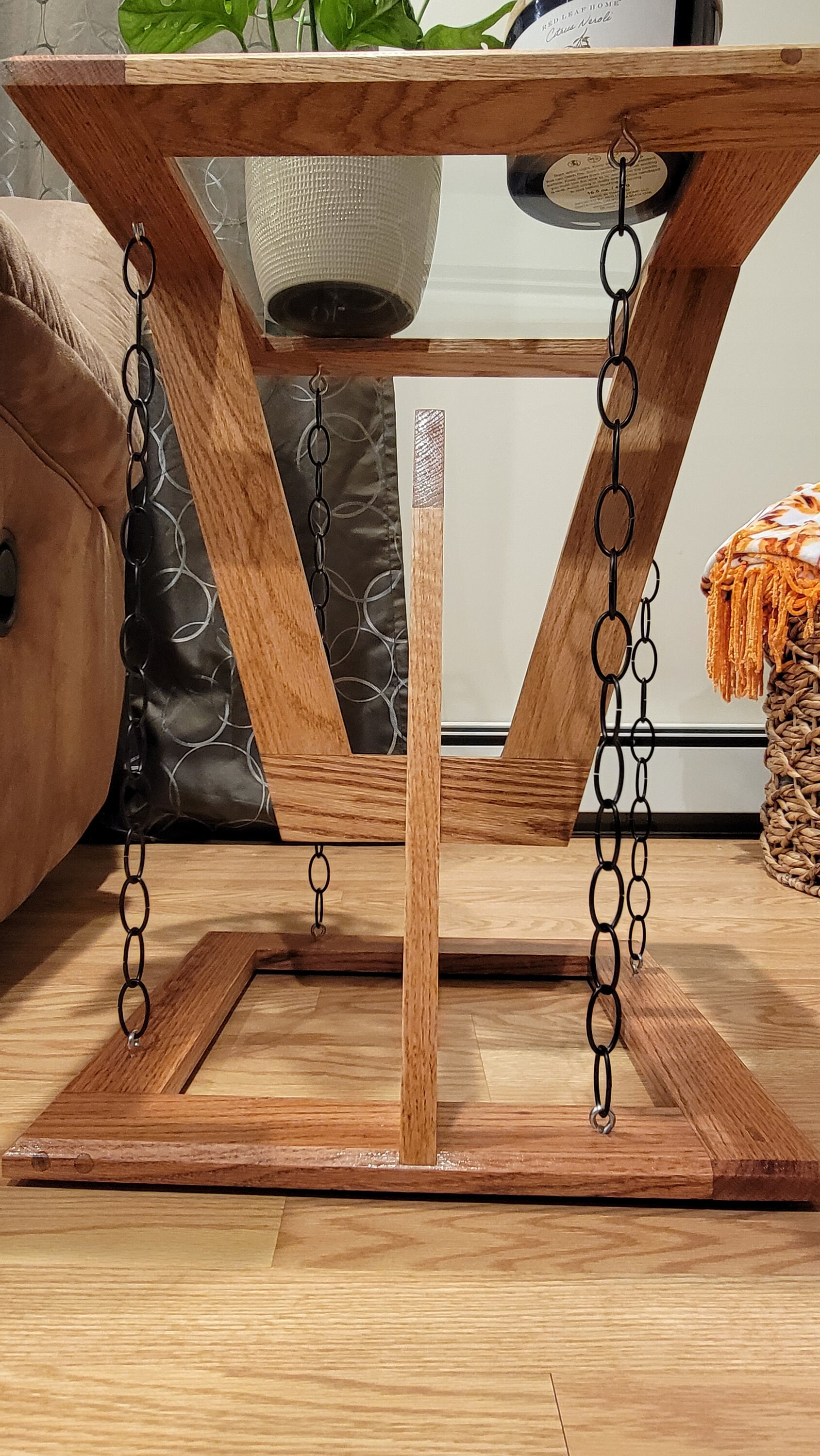 Oak Floating End Table tensegrity - Etsy
