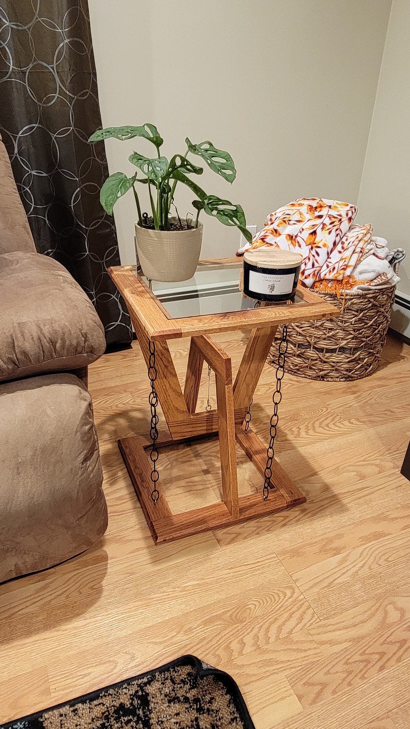 Oak Floating End Table tensegrity - Etsy