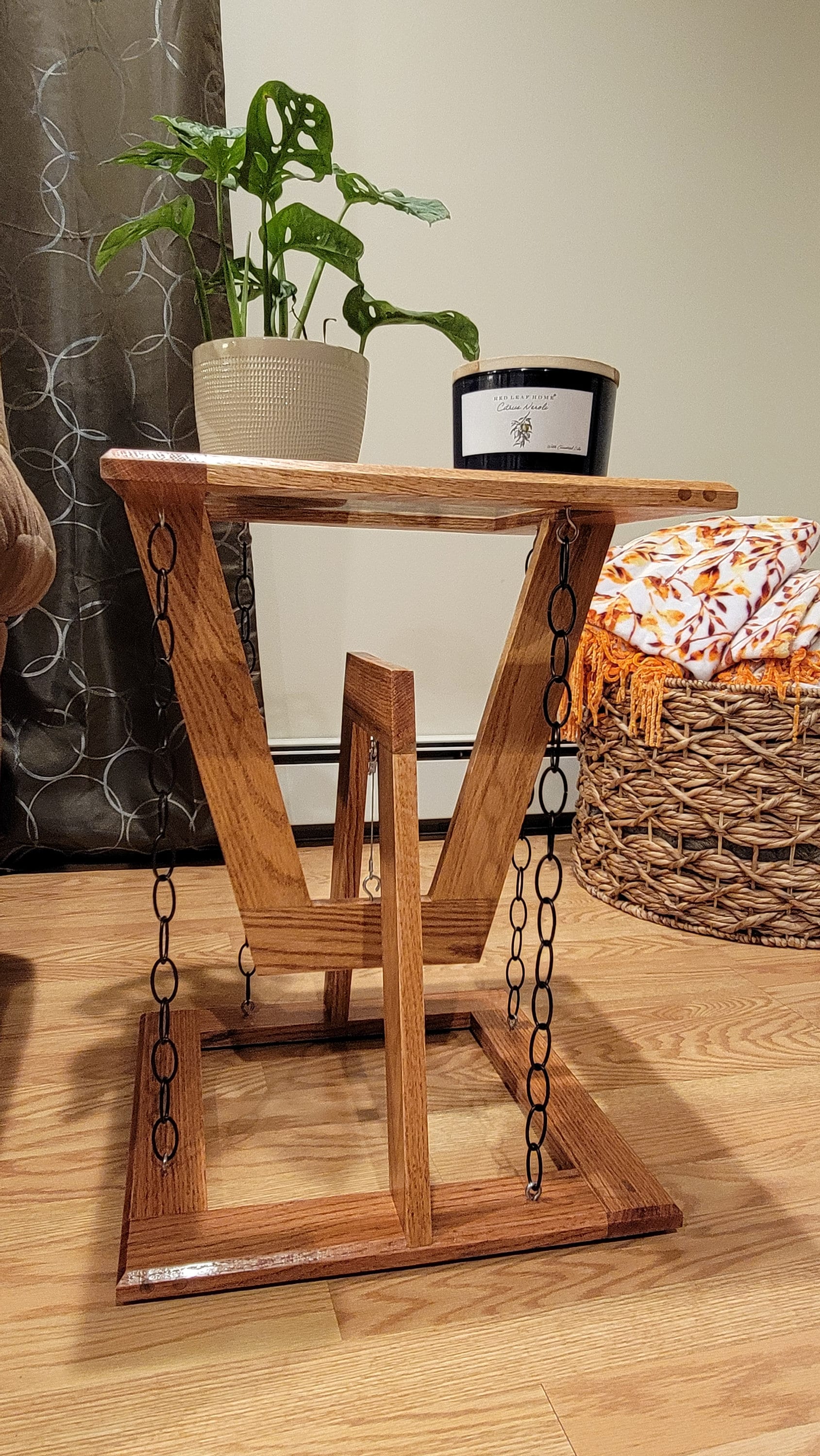 Oak Floating End Table tensegrity - Etsy