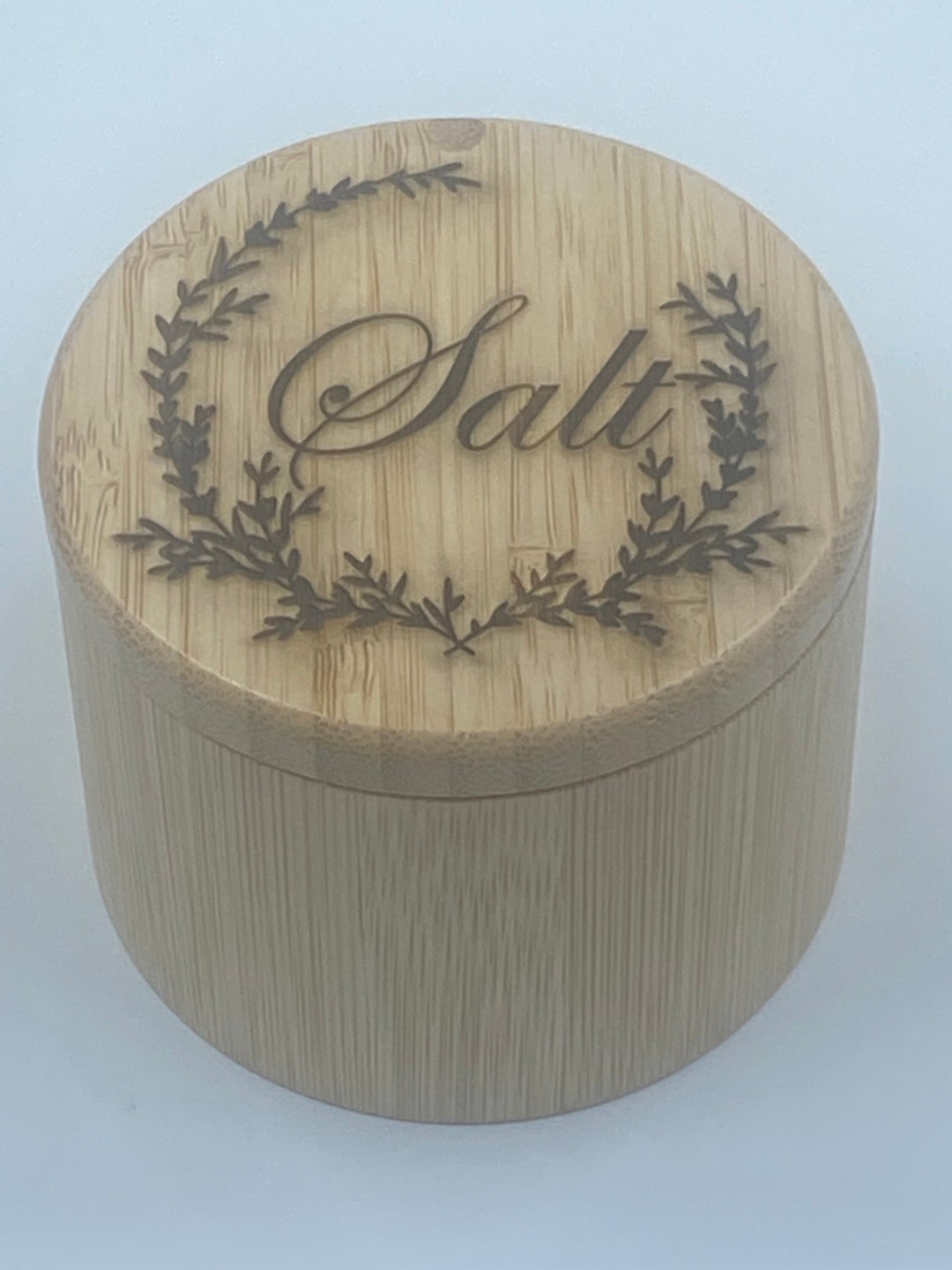 Laser Engraved Bamboo Salt Cellar - Etsy