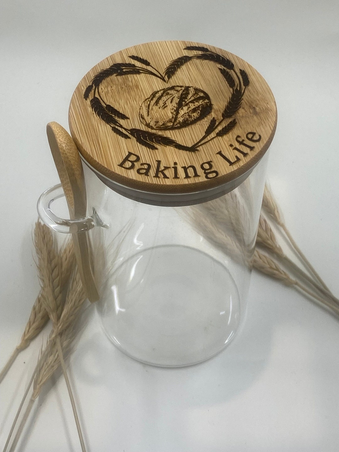 Sourdough Starter Jar With Spoon - Etsy