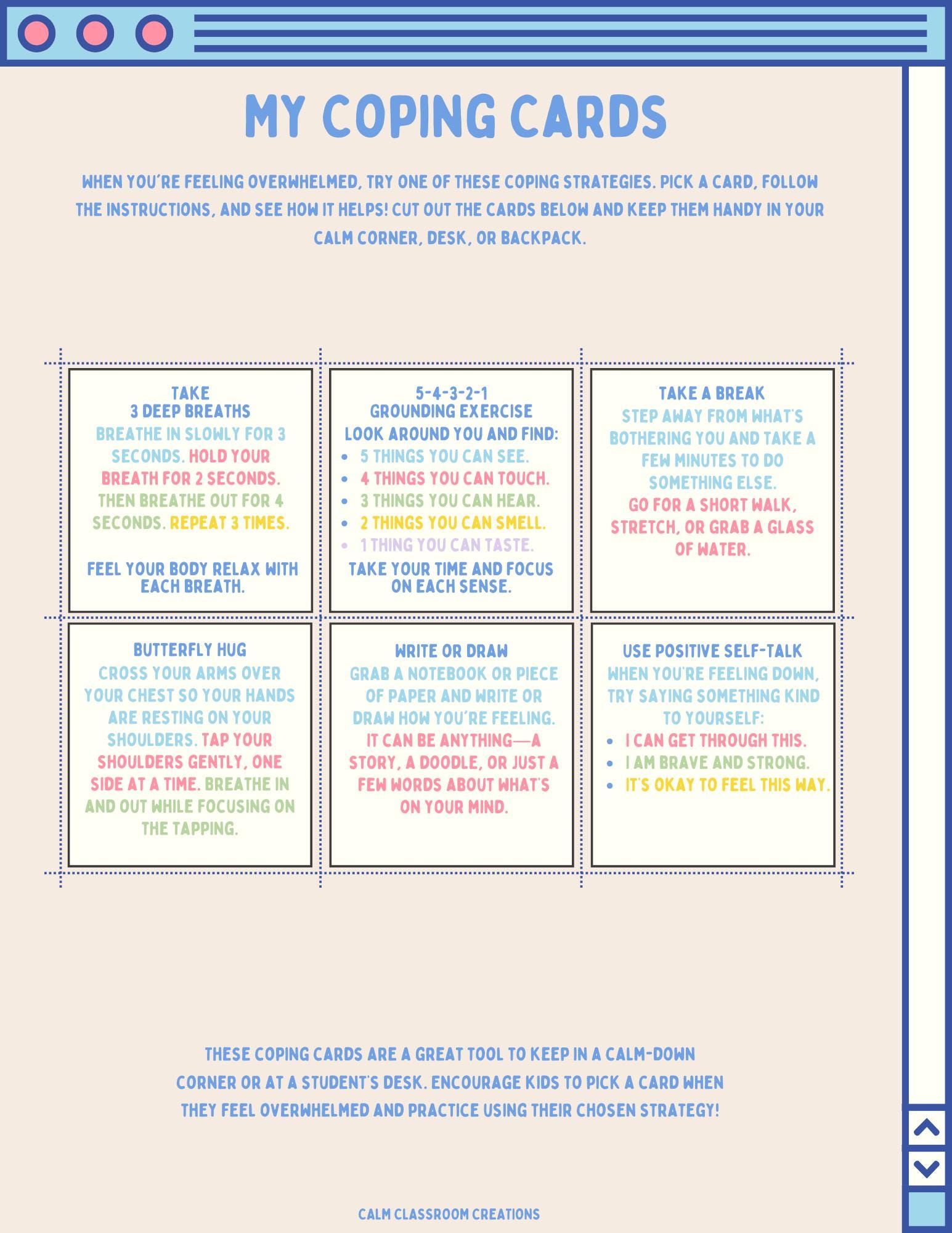 Emotional Regulation Toolkit for Kids | SEL Activities | Coping Skills ...