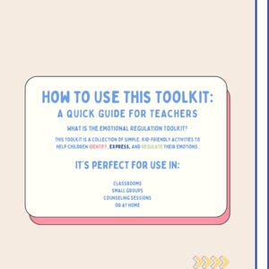 Emotional Regulation Toolkit for Kids | SEL Activities | Coping Skills ...