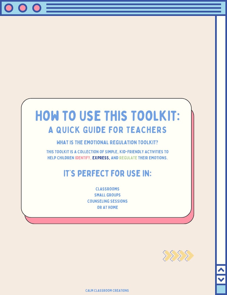 Emotional Regulation Toolkit for Kids | SEL Activities | Coping Skills ...
