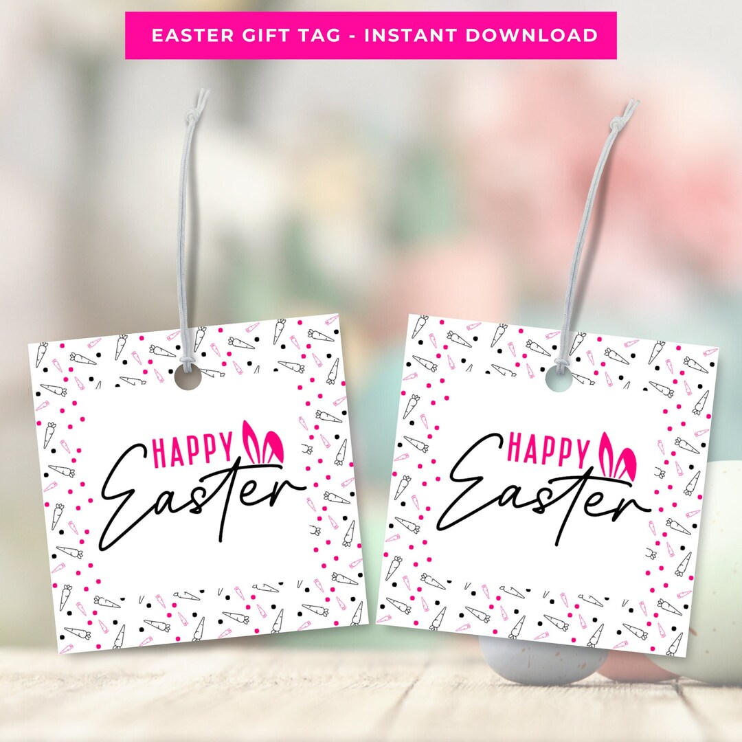 Easter Treat Bag Tag Printable, Easter Basket Tag, Instant Download ...