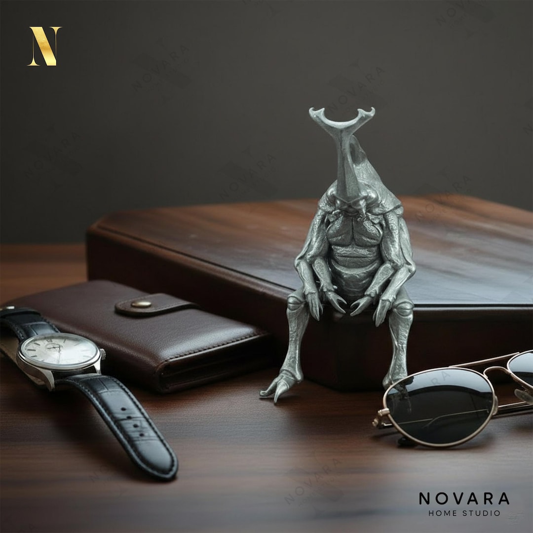 Mini Copper Rhinoceros Beetle Figurine, Insect Statue-inspired ...