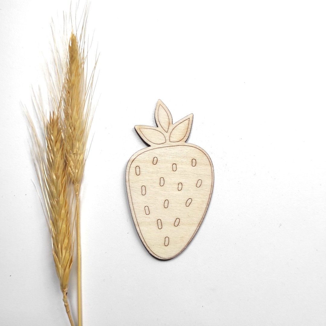 Unfinished Wooden Strawberry Shape Craft Laser Cut Strawberry - Etsy