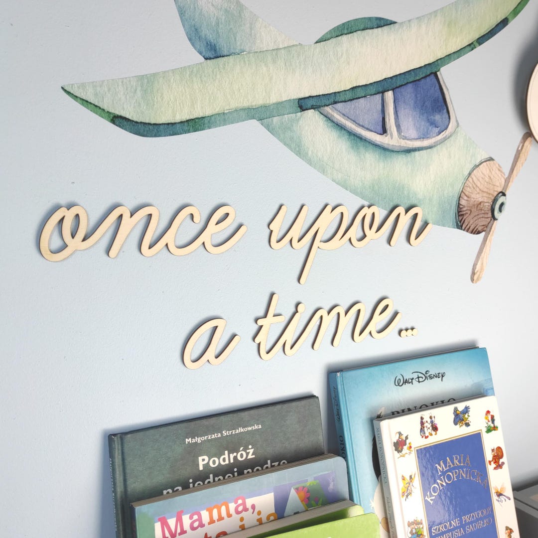 Once Upon a Time Sign, Once Upon a Time Nursery Wall Decor, Reading ...