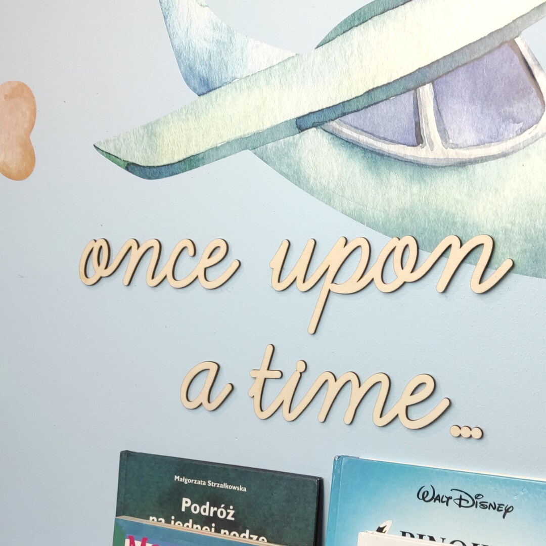 Once Upon a Time Sign, Reading Nook Sign, Nursery Wall Decor Boho, Once ...