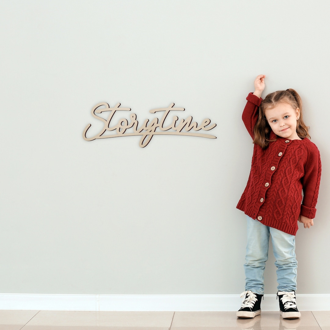 Storytime Sign - Wooden Sign for Nursery Wall- Reading Corner Sign - Etsy