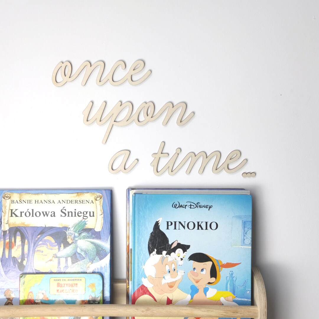 Once Upon a Time Sign, Nursery Word Art, Wall Quotes, Reading Corner ...
