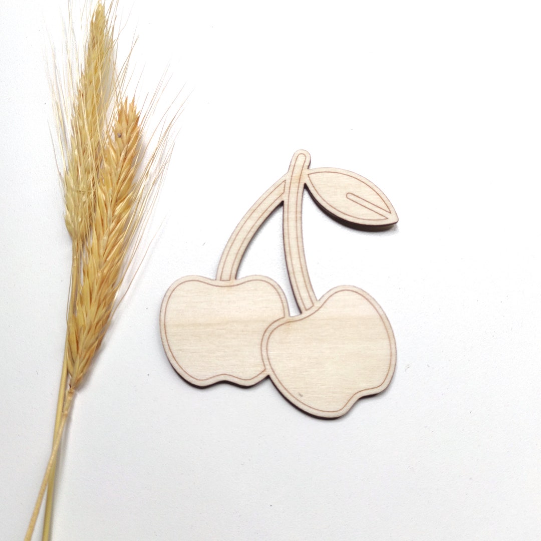 Unfinished Wooden Cherries Shape Craft Laser Cut Cherry Fruits Craft - Etsy