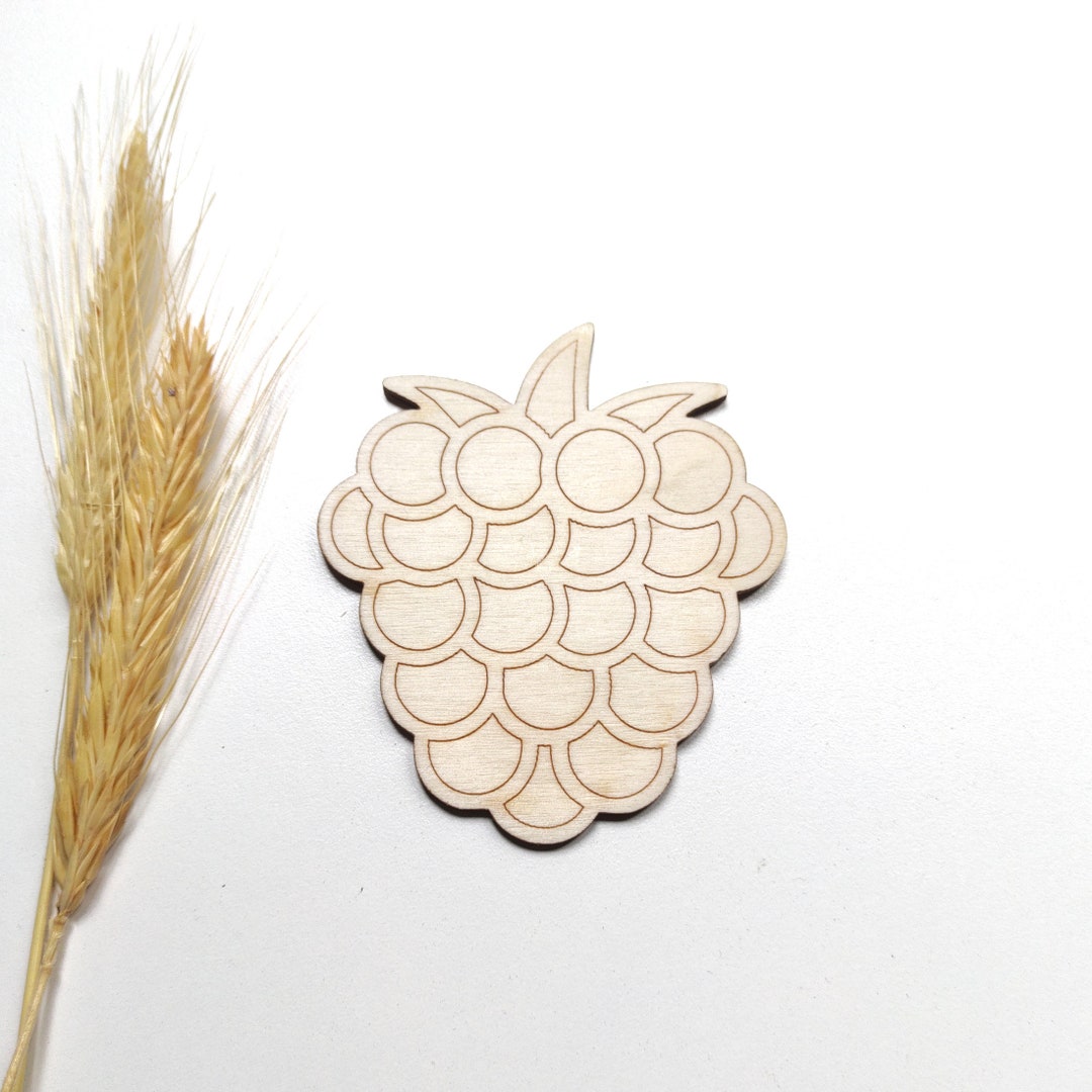 Wooden Raspberry Shape Unfinished Raspberry Craft Laser Cut Raspberry ...