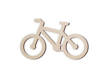 2 34 Bicycle, Bike Wooden Cutout Shape, Silhouette, Gift Tags Ornaments ...