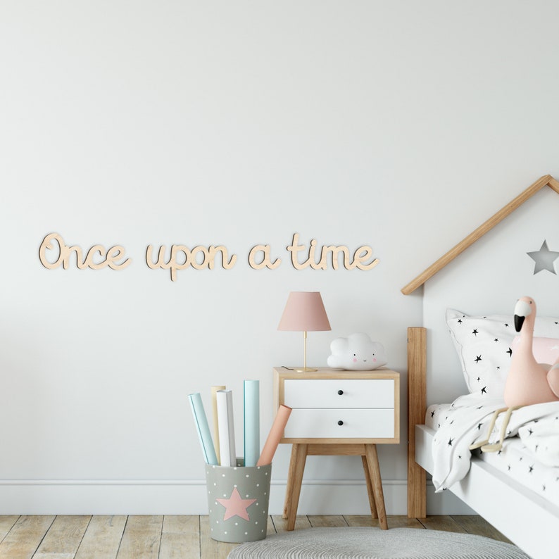 Once Upon a Time Sign, Reading Nook Sign, Nursery Wall Decor Boho, Once ...