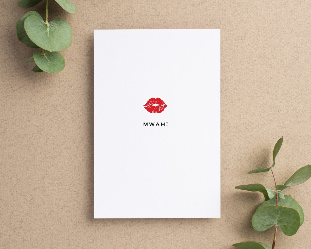 Printable Card Mwah - Etsy