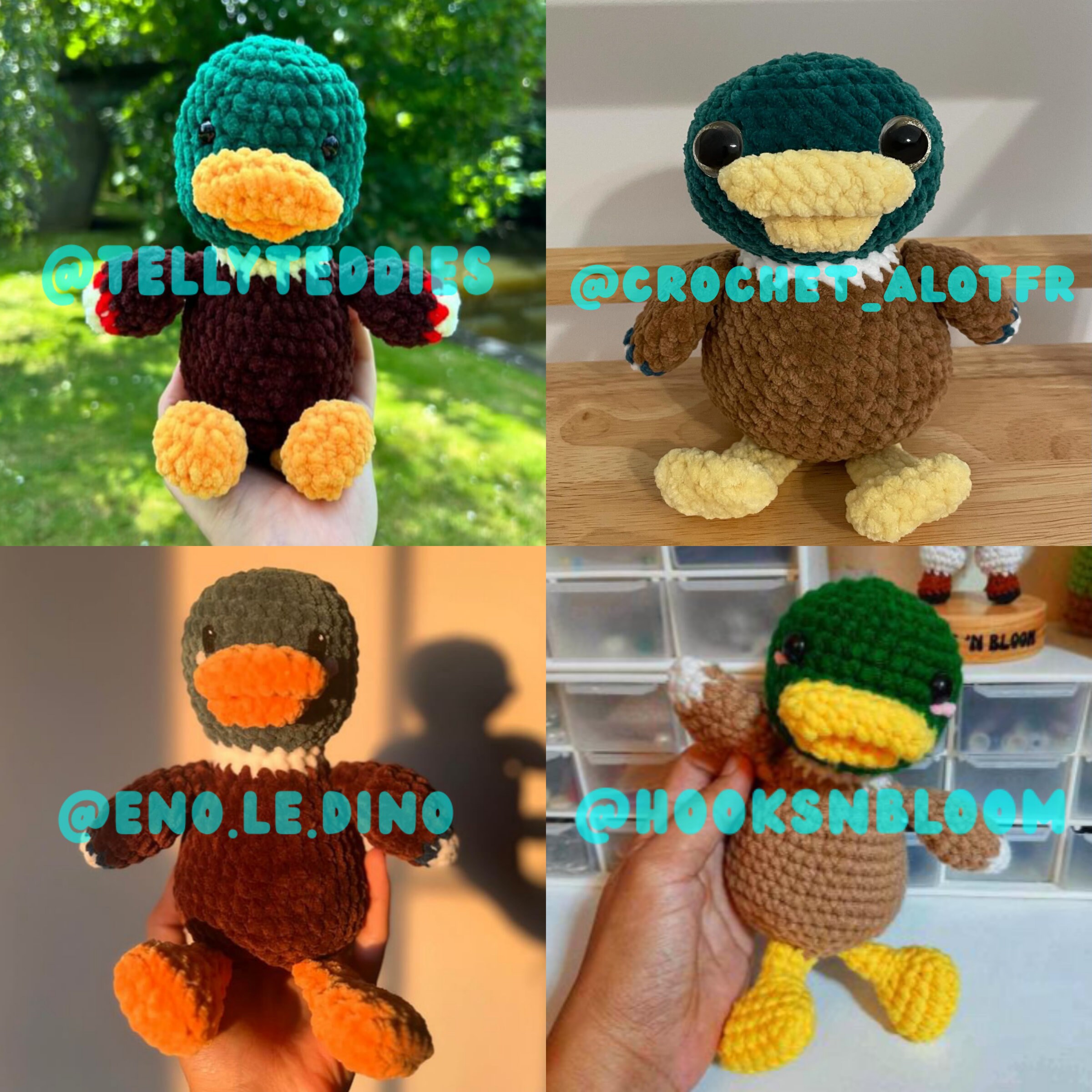 Cute Mallard Duck Crochet Pattern: Easy, Quick, No Sew, & Beginner ...