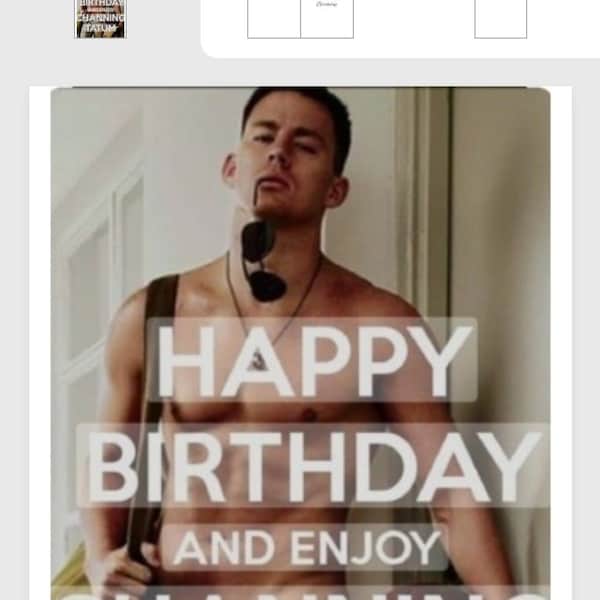 Channing Tatum Birthday Card - Etsy