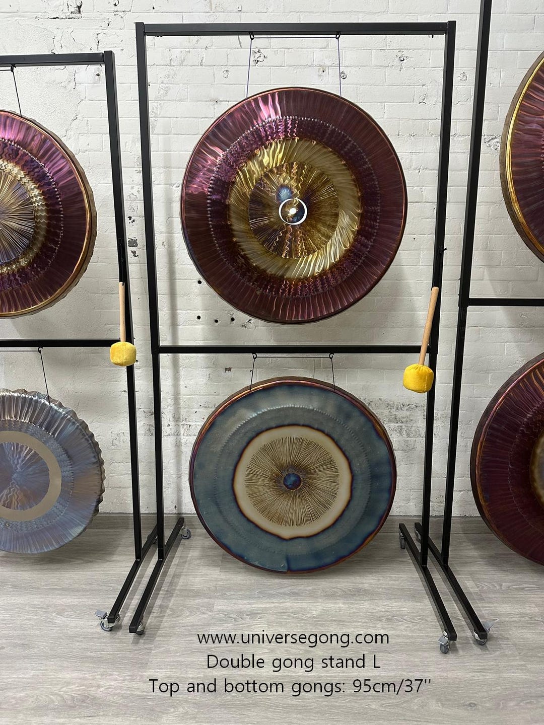 Double Stand for 37" Gongs (without wheels) - Easy to assemble - SIZE L ...