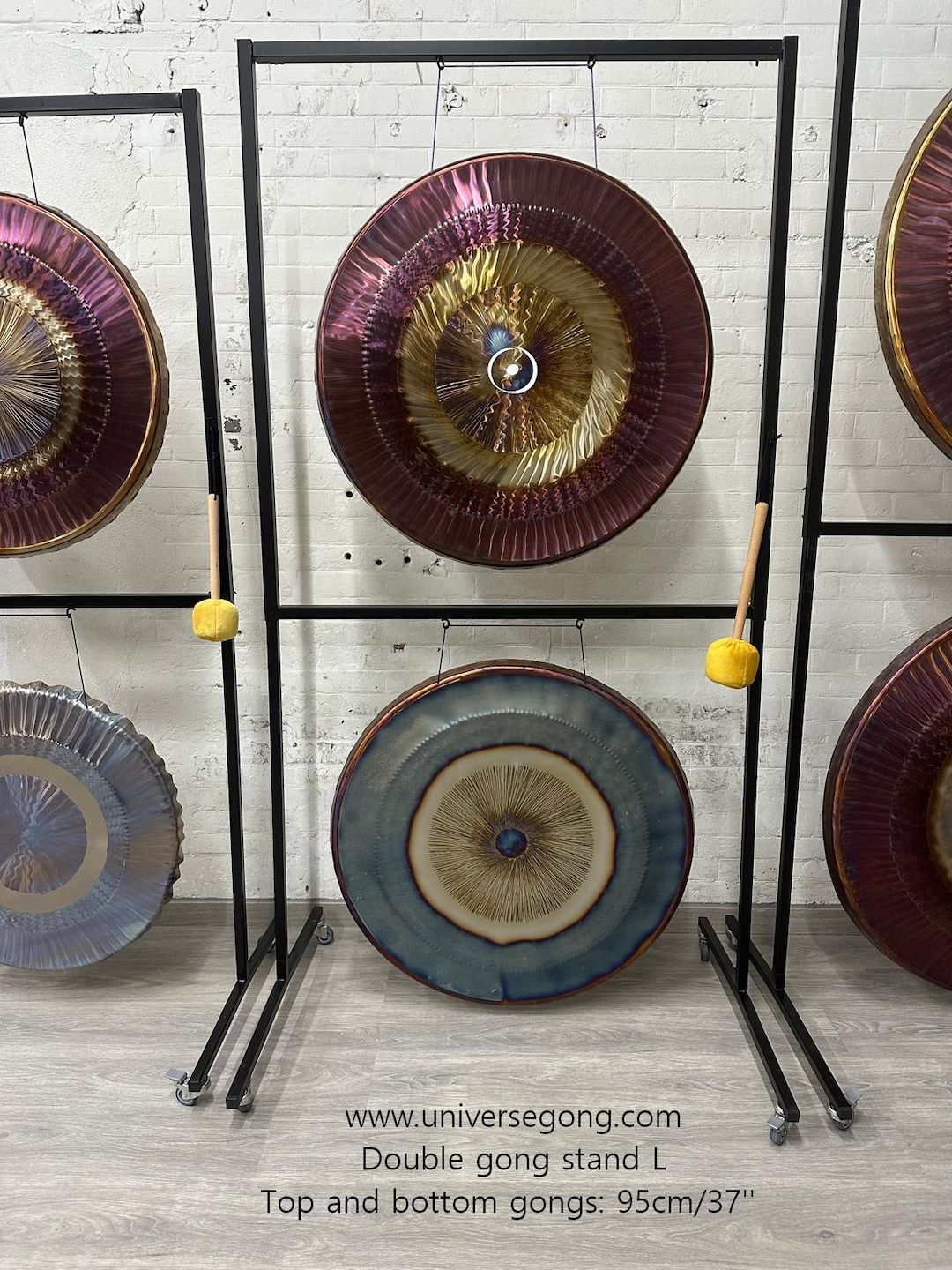 Double Stand for 37" Gongs With Wheels (which Are Already Assembled ...