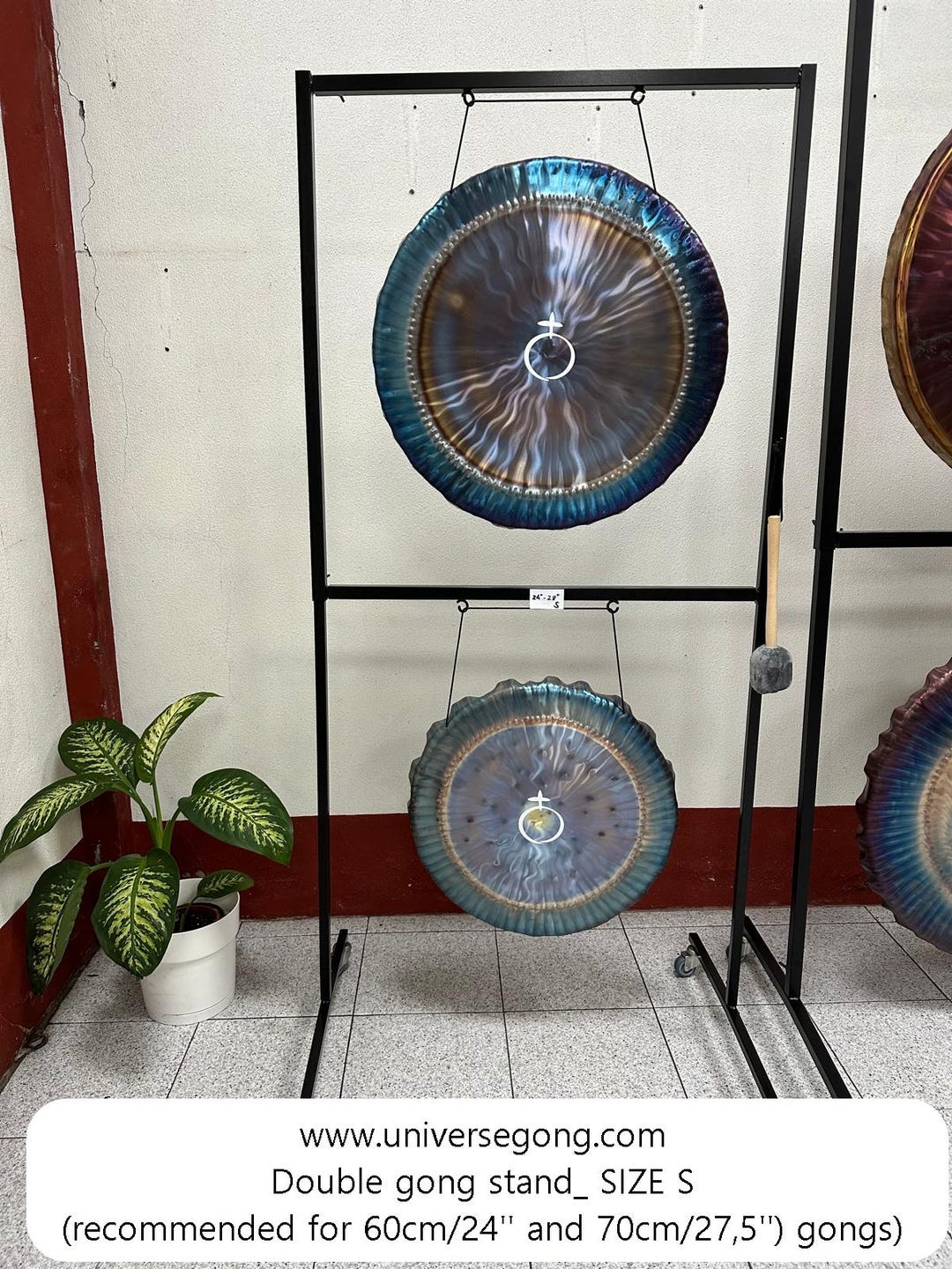 Double Stand for 24" - 28" Gongs (without Wheels) - Easy to Assemble ...