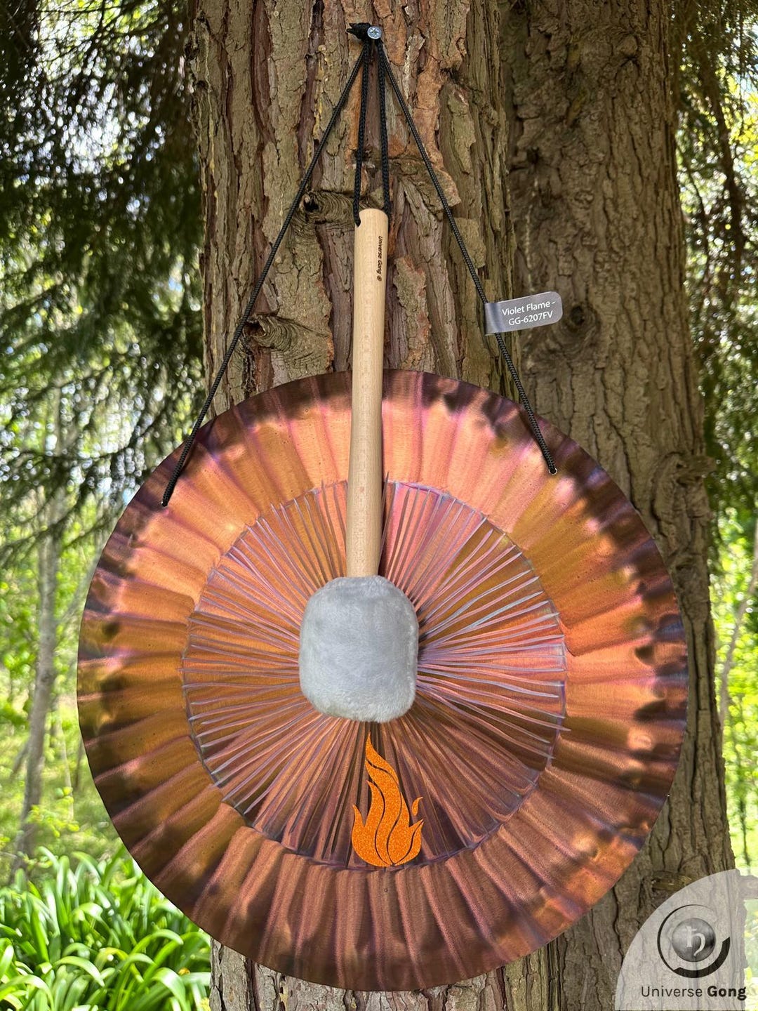 VIOLET FLAME _ New Size_ Gong 40 Cm/16" (GG-6207FV) - Mallet Included ...