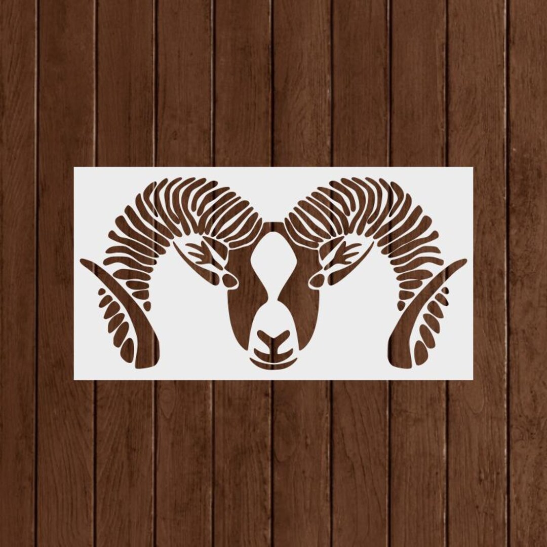 Ram Goat Stencil, Reusable Ram Stencil, Art Stencil, DIY Craft Stencil ...