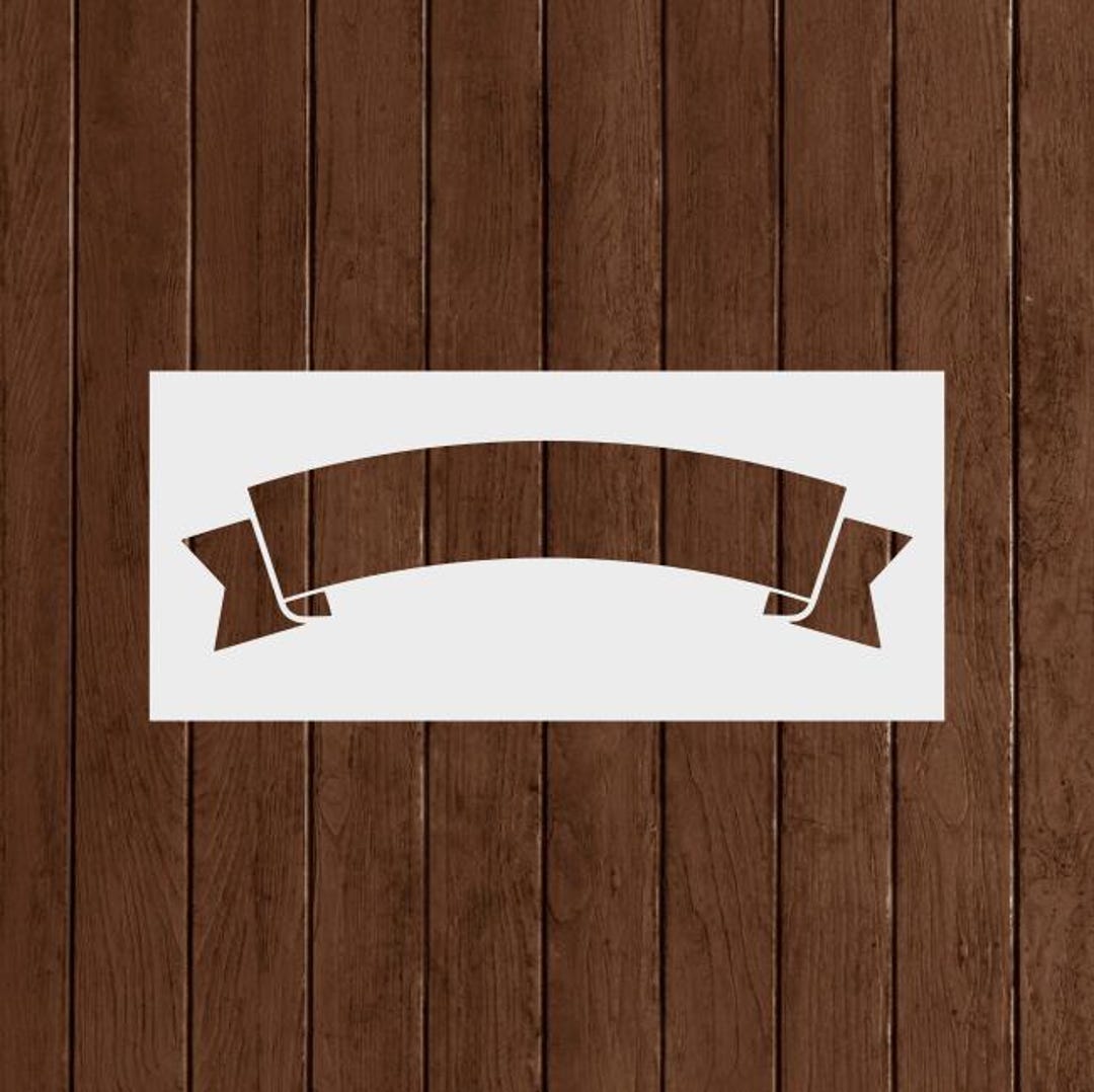 Banner Stencil - Reusable Banner Stencil - Art Stencil - DIY Craft ...