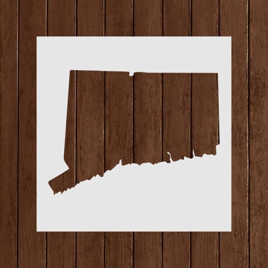 Connecticut State Stencil Template | Reusable Mylar USA Map Outline for ...